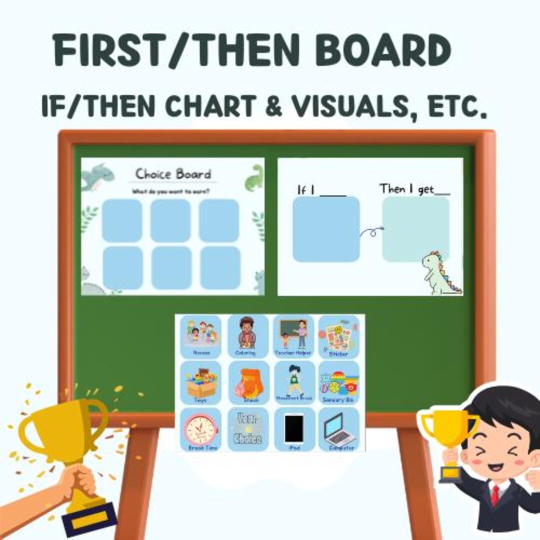 First Then Board/ If Then Chart: Customizable Visuals & More (all in ...