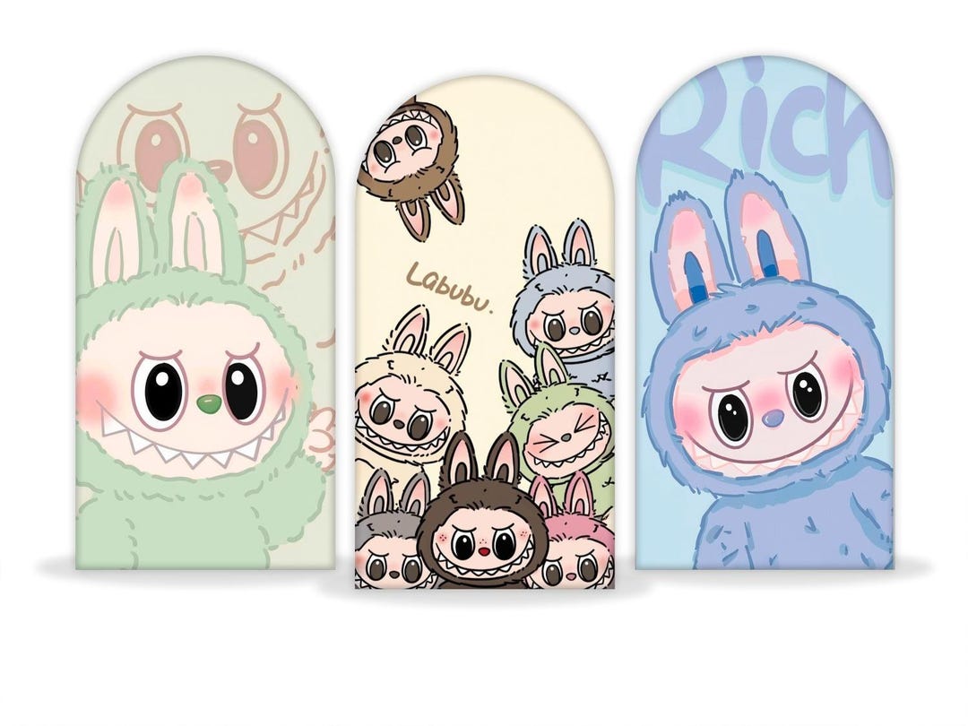 Labubu Arch Backdrop Cover Backdrop Photography Background Cylinder ...