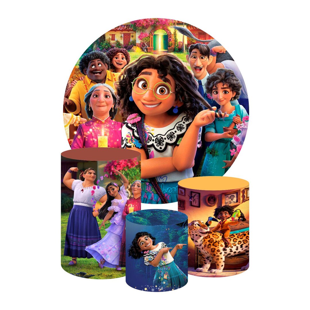 Inspired Encanto Backdrop and 3 Cylinders Cover (4 Pieces) Arch ...