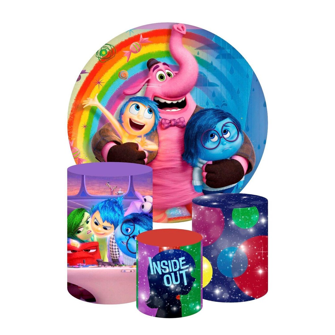 Inspired Inside Out Backdrop and 3 Cylinders Cover 4 Pieces Arch ...