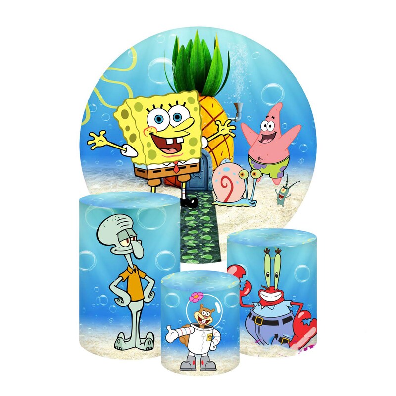 Spongebob Birthday Backdrop - Etsy
