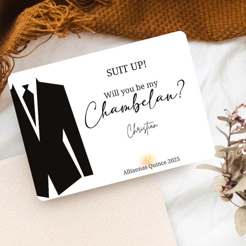 Chambelan Proposal for Quinceañera - Etsy Ireland