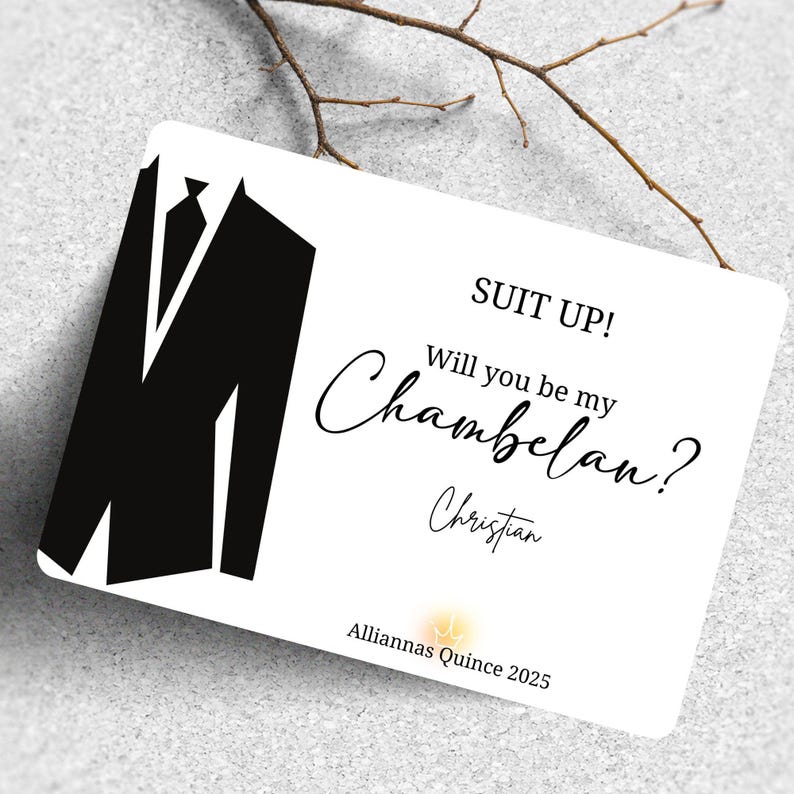 Chambelan Proposal for Quinceañera - Etsy Ireland