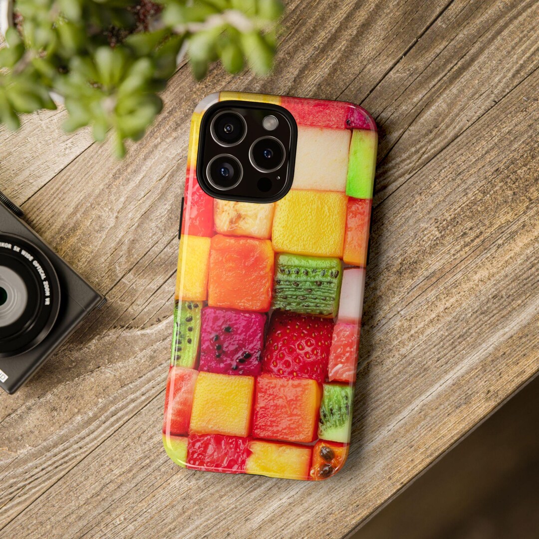 Square Fruit Designs Tough Grip Case, Cell Phone Ruggedized Case ...
