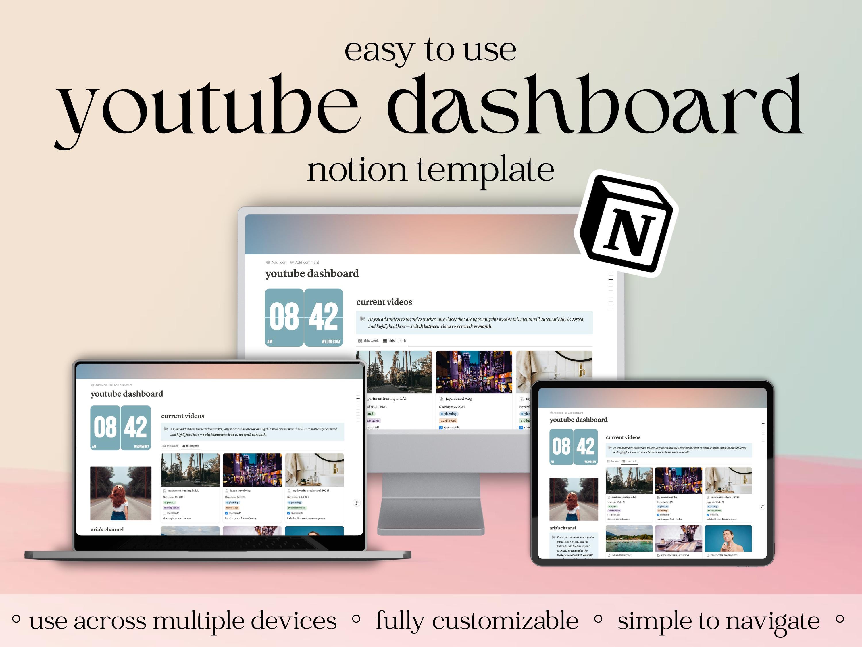 Youtube Creator Planner, Digital Content Creator Template, Youtube ...