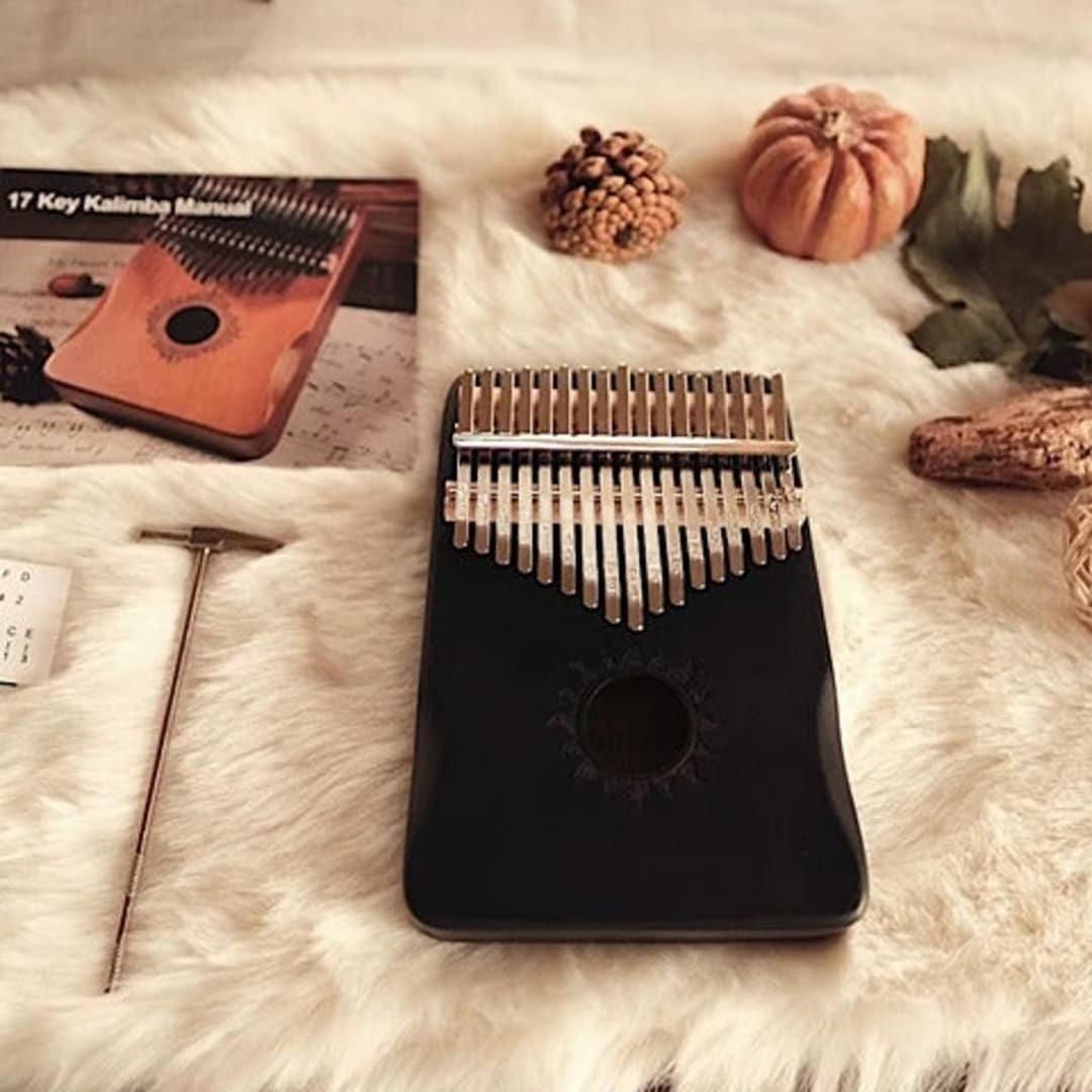 17 Key Kalimba, Christmas Gift, Cute Wooden Thumb Piano, Soothing ...