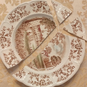 Broken plate pieces | Etsy