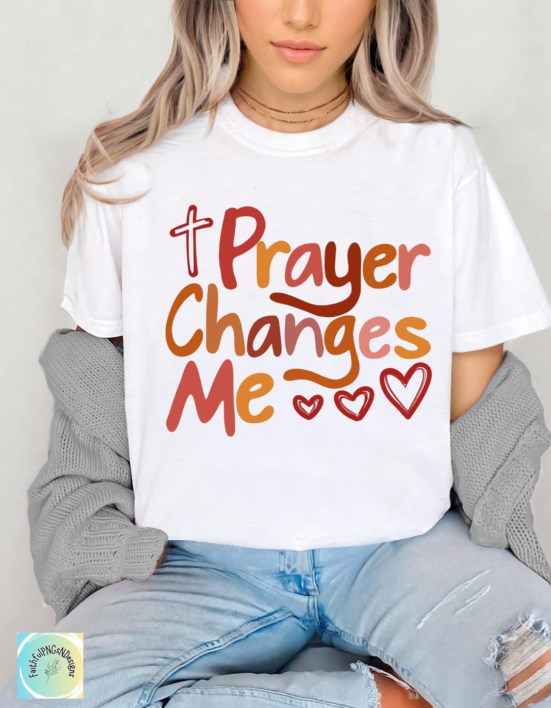Prayer Changes Me Png Christian Prayer Png Devotion Religious Gift Idea ...
