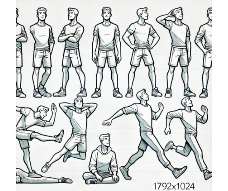 Prompts to Create One Character for Different Scenes - Etsy