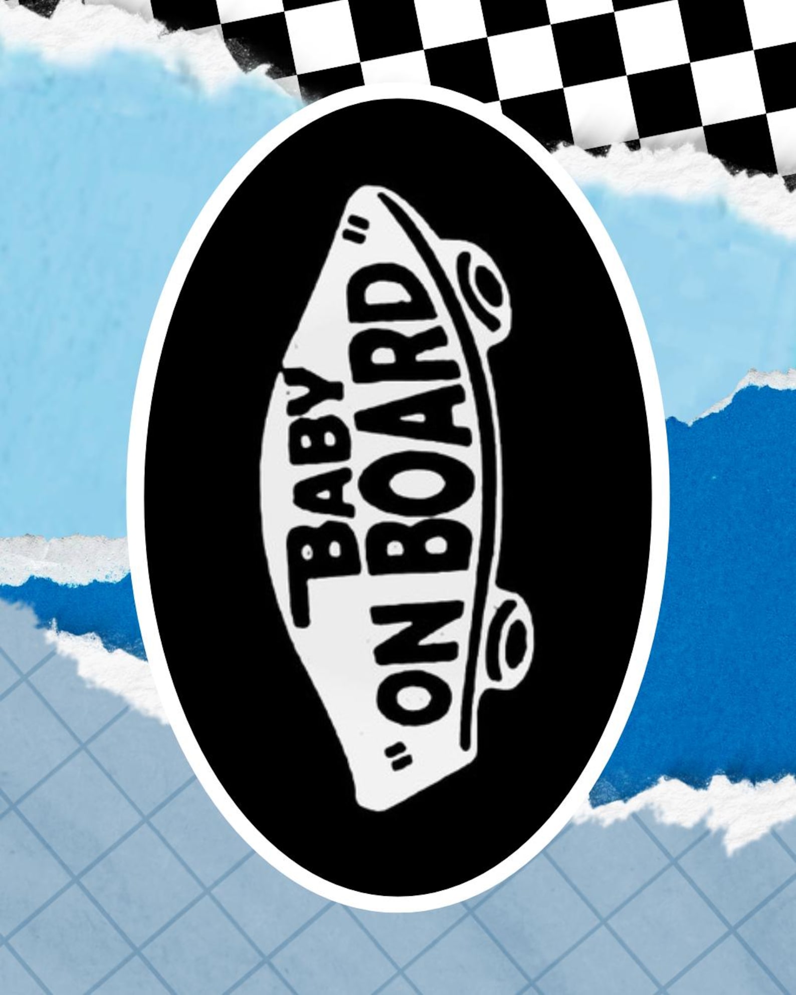 Blue Vans Warped Tour Baby Shower Announcement - Etsy