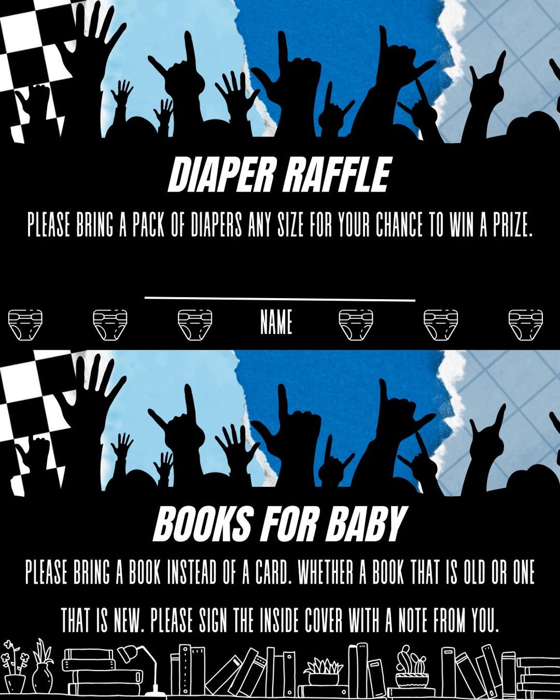 Blue Vans Warped Tour Baby Shower Announcement - Etsy