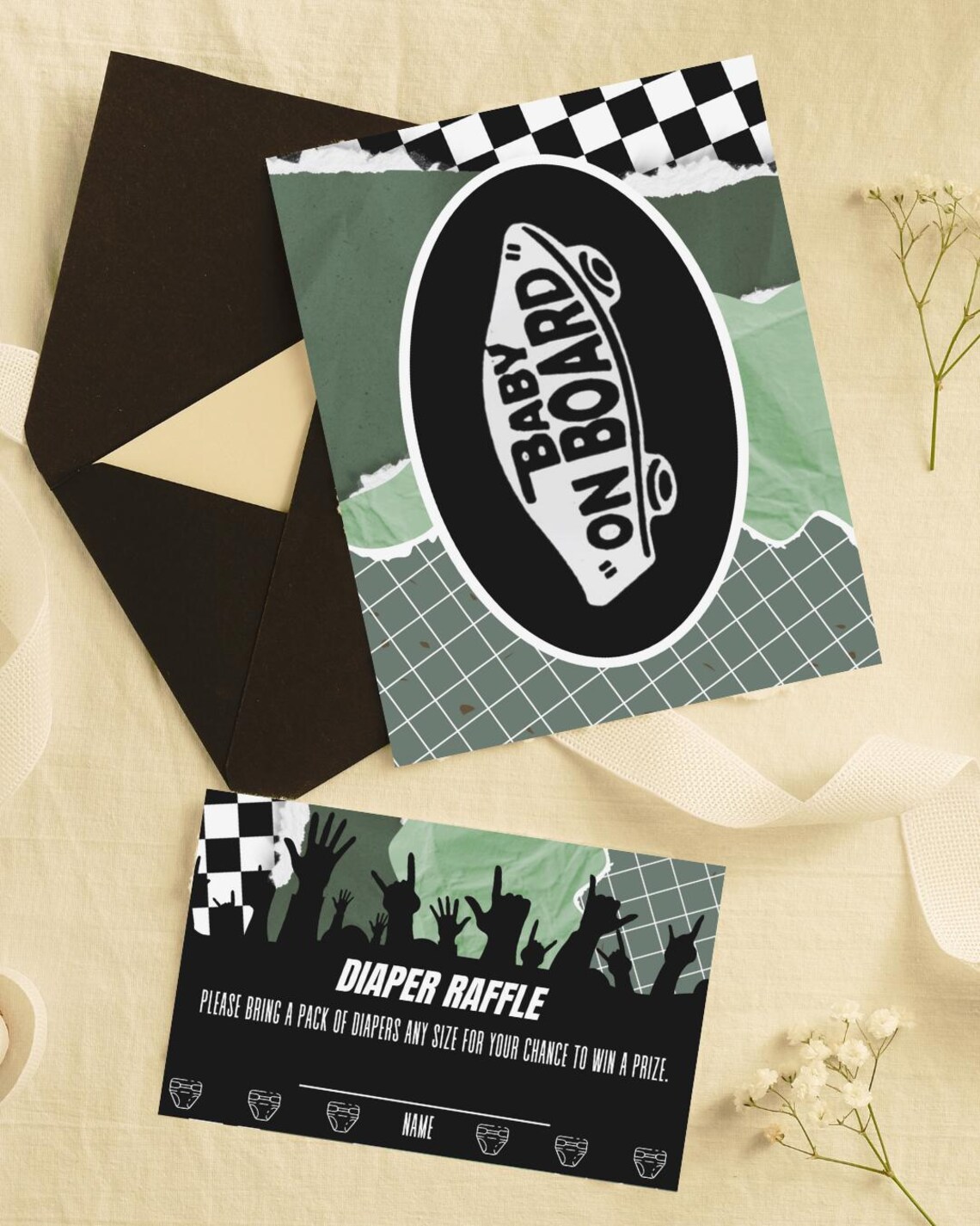 Green Vans Warped Tour Baby Shower Invitation - Etsy