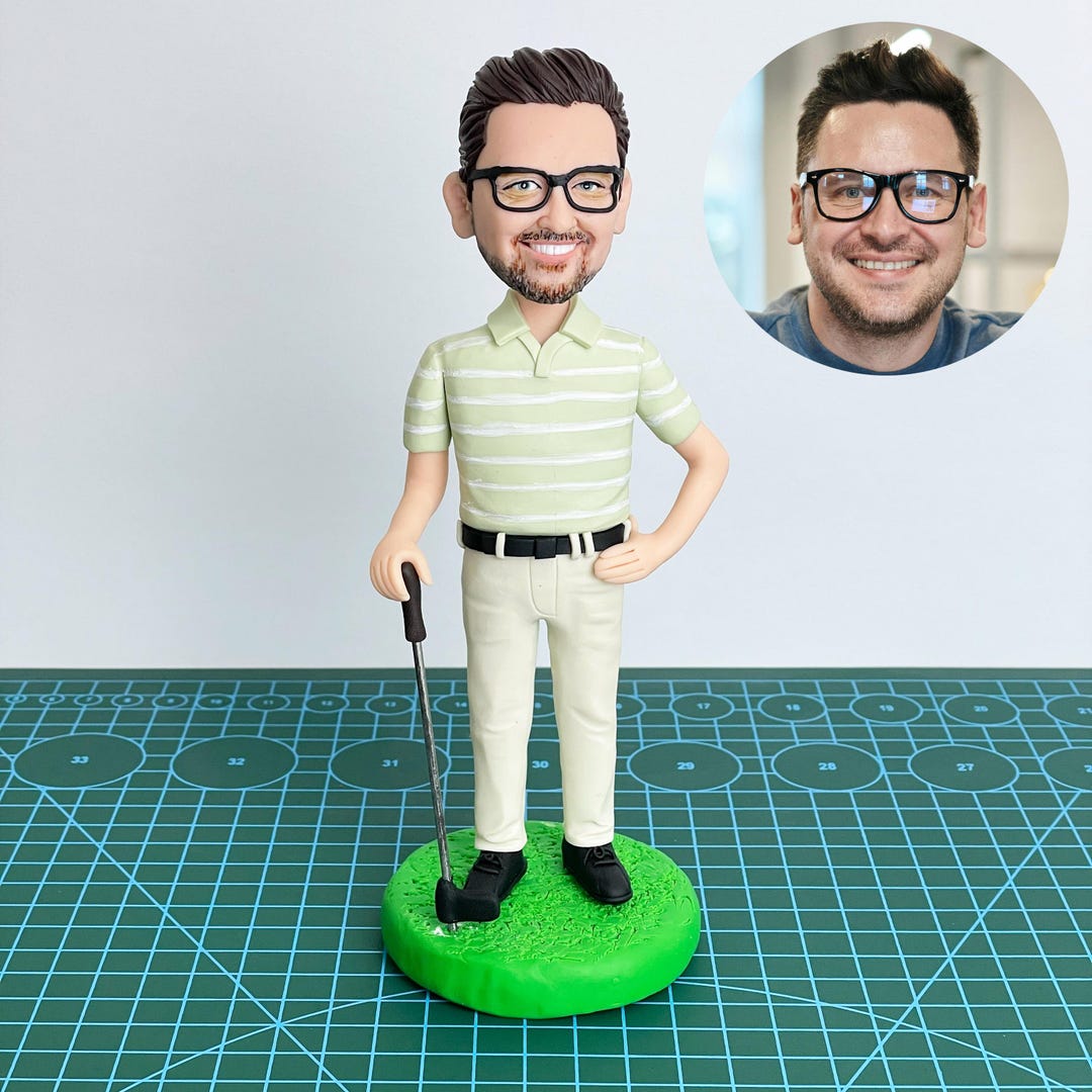 Custom Golf Bobblehead | Personalized 3D Figurine for Husband, Father ...