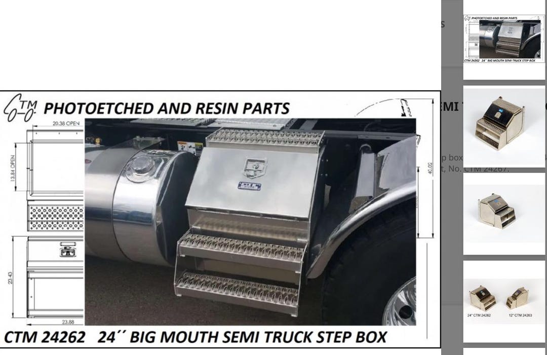CTM24262 24" Big Mouth Truck Step Box Photoetched - Etsy