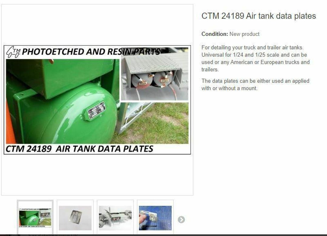 Serial Number Plates/ Data Plates Photo Etched 1/25 Ctm24189 - Etsy