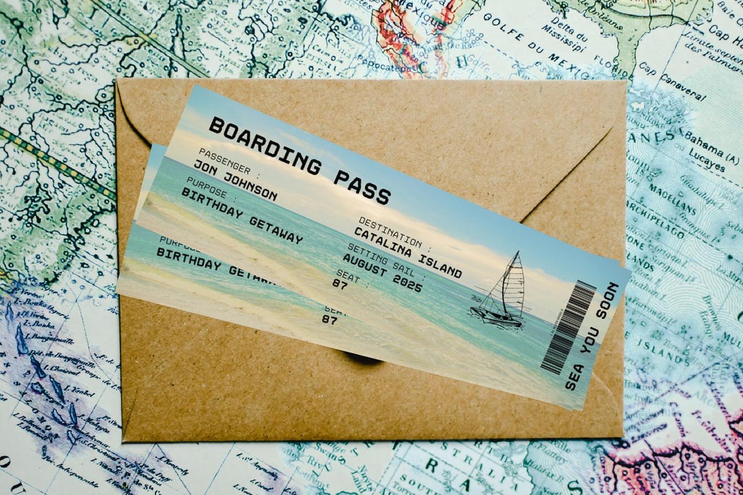 Editable Boarding Pass Template, Cruise Ticket, Boat Boarding Pass ...