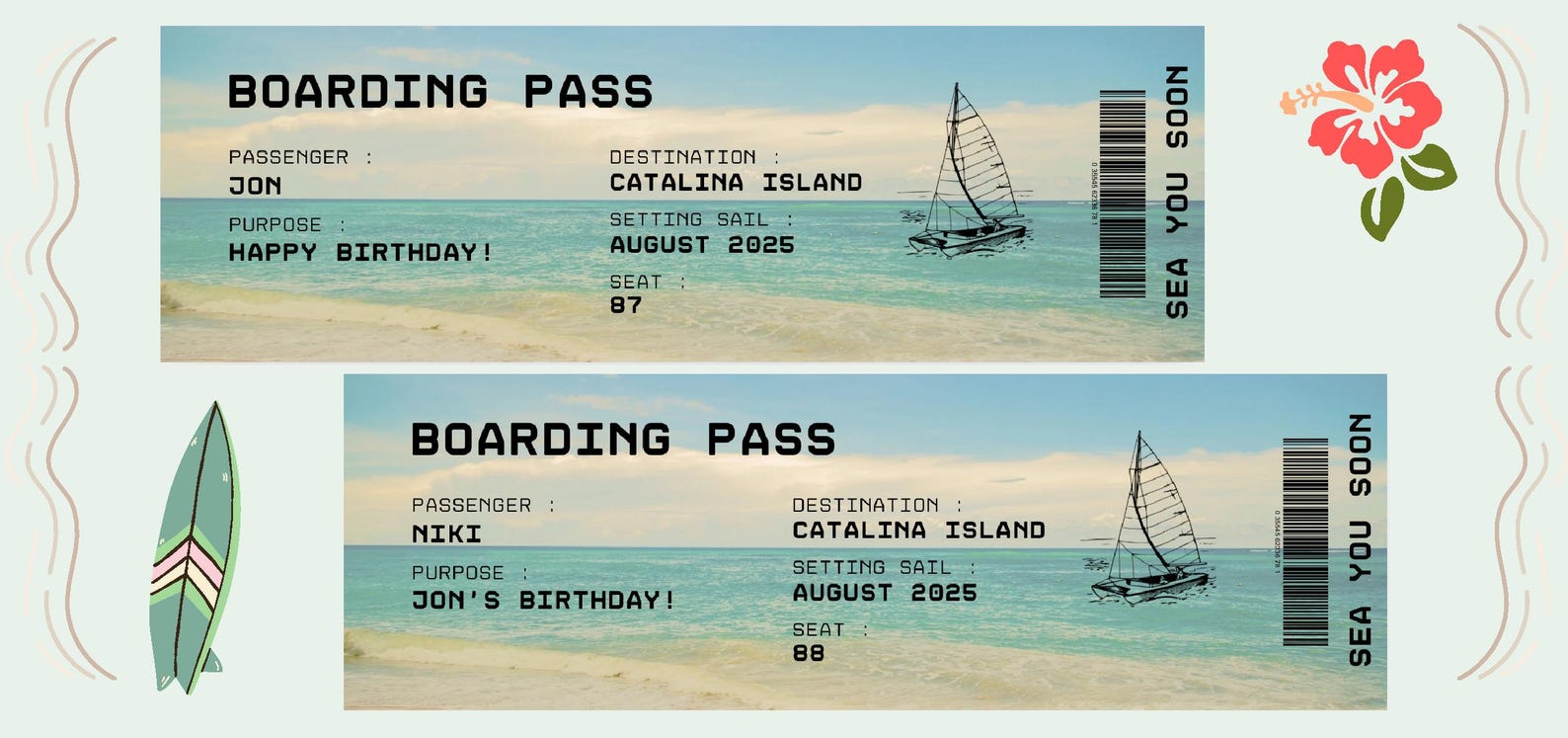 Editable Boarding Pass Template, Cruise Ticket, Boat Boarding Pass ...