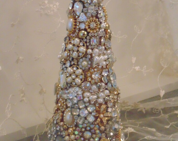 Stunning Silver Crystal Rhinestone Jeweled Tree Decor Instaglam Diva ...