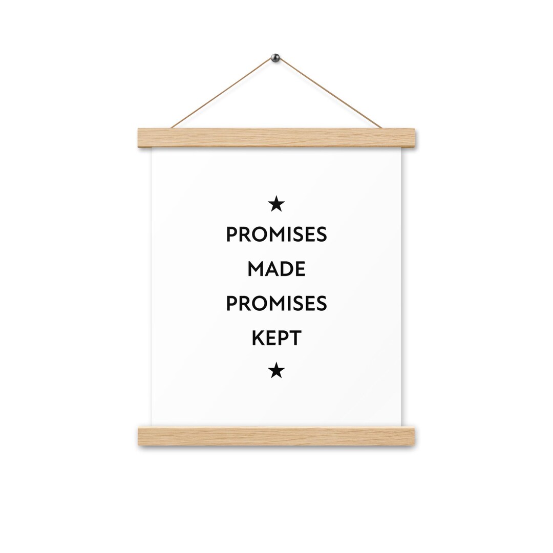 Promises Made Promises Kept Wall Hanging Stars Matte Paper Poster With ...