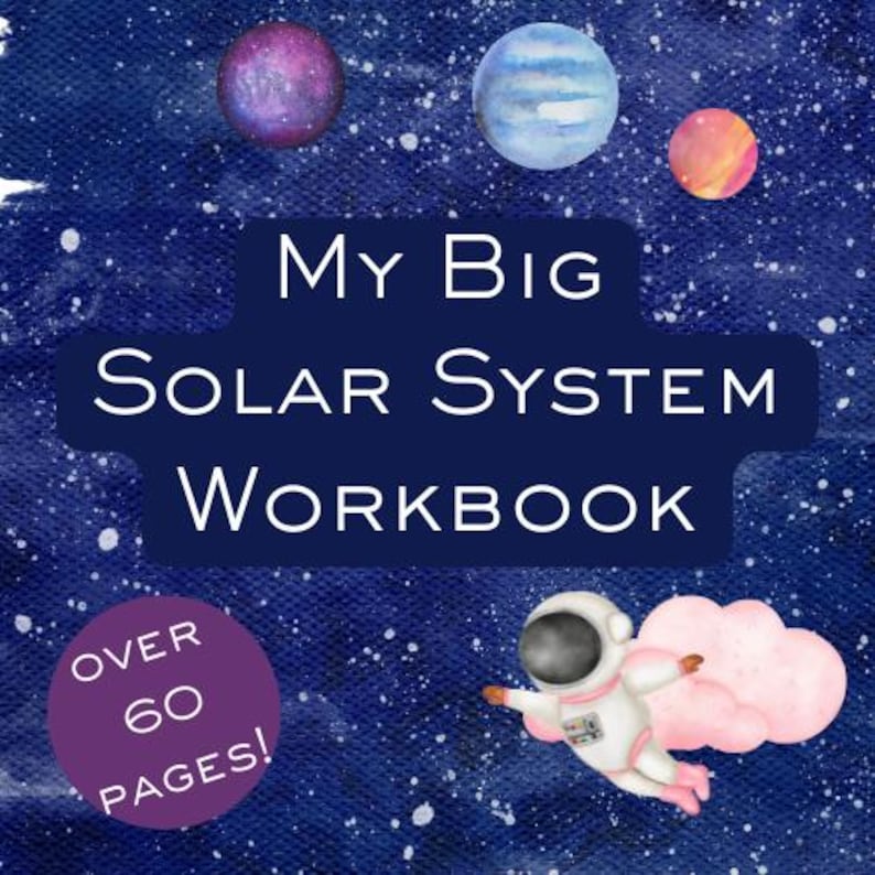 My Big Solar System Workbook Printable - Etsy