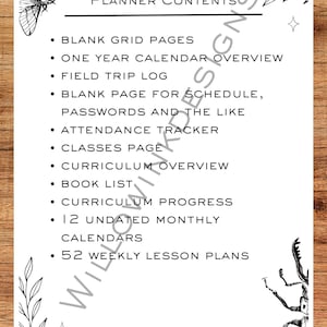 Printable Homeschool Planner - Etsy