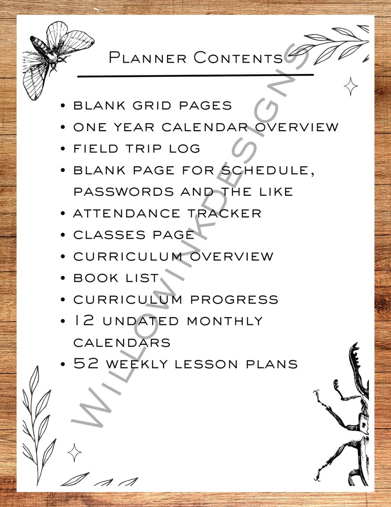 Printable Homeschool Planner - Etsy