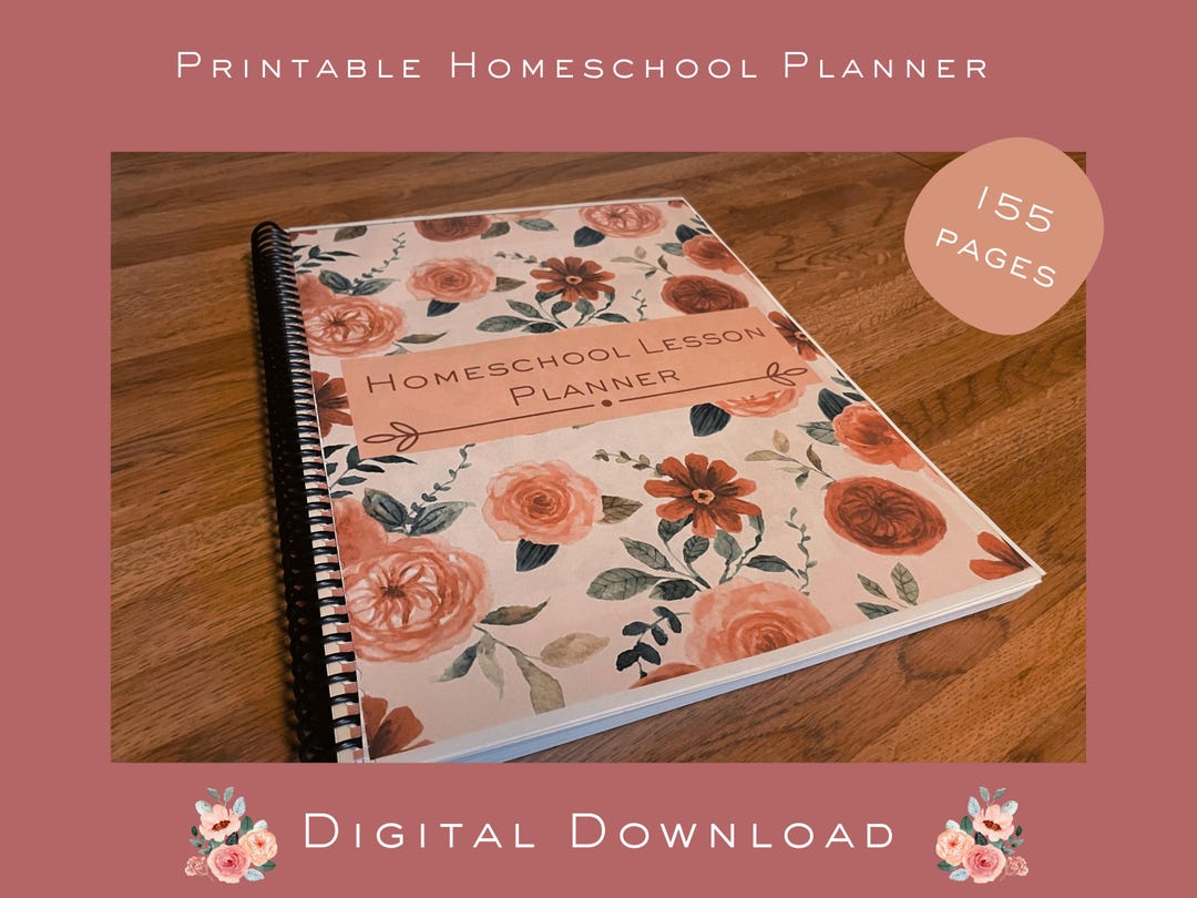 Printable Floral Homeschool Planner - Etsy