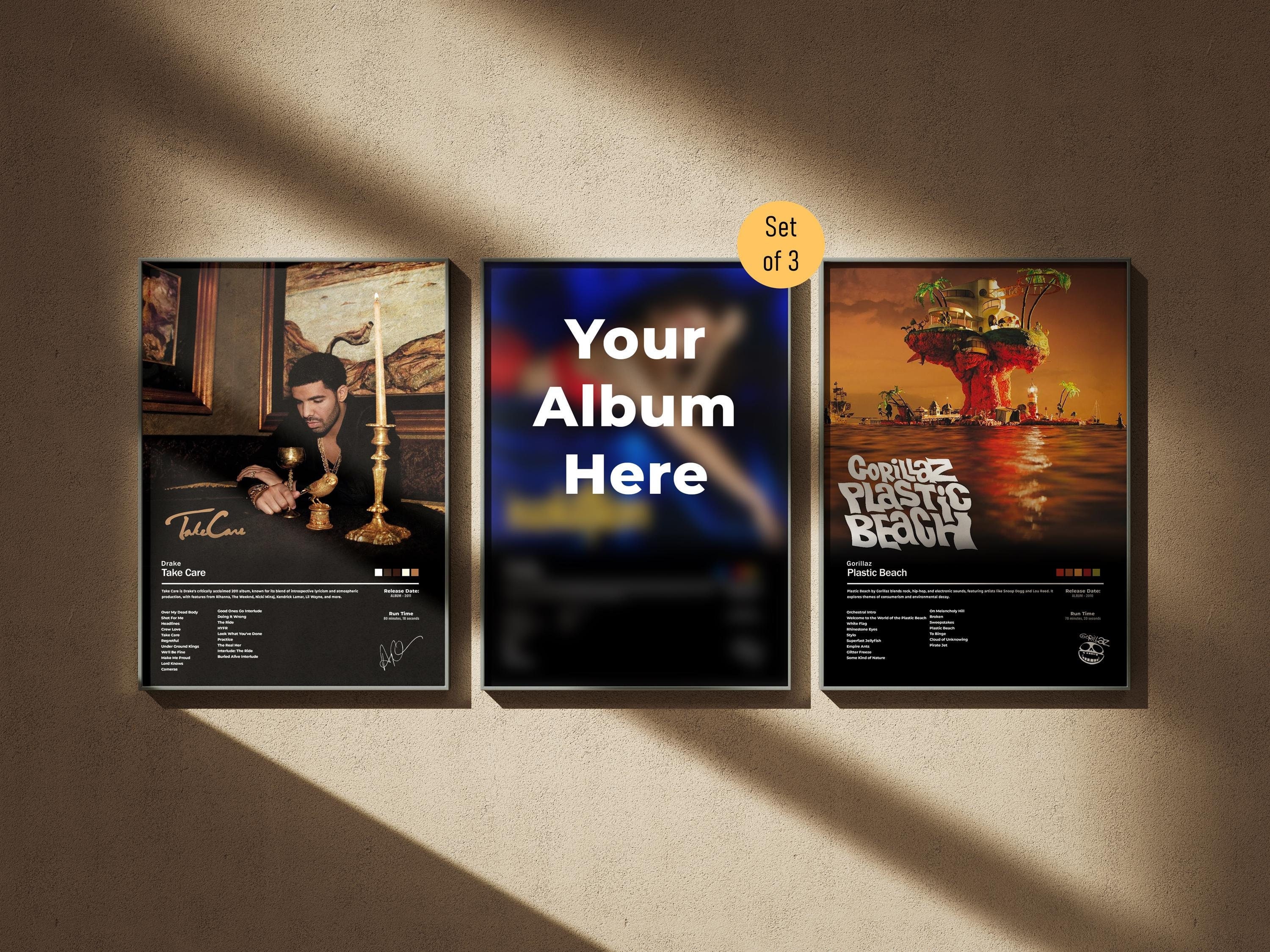 Set of 3 Music Posters | Personalised Artist Print Aesthetic | Choose ...