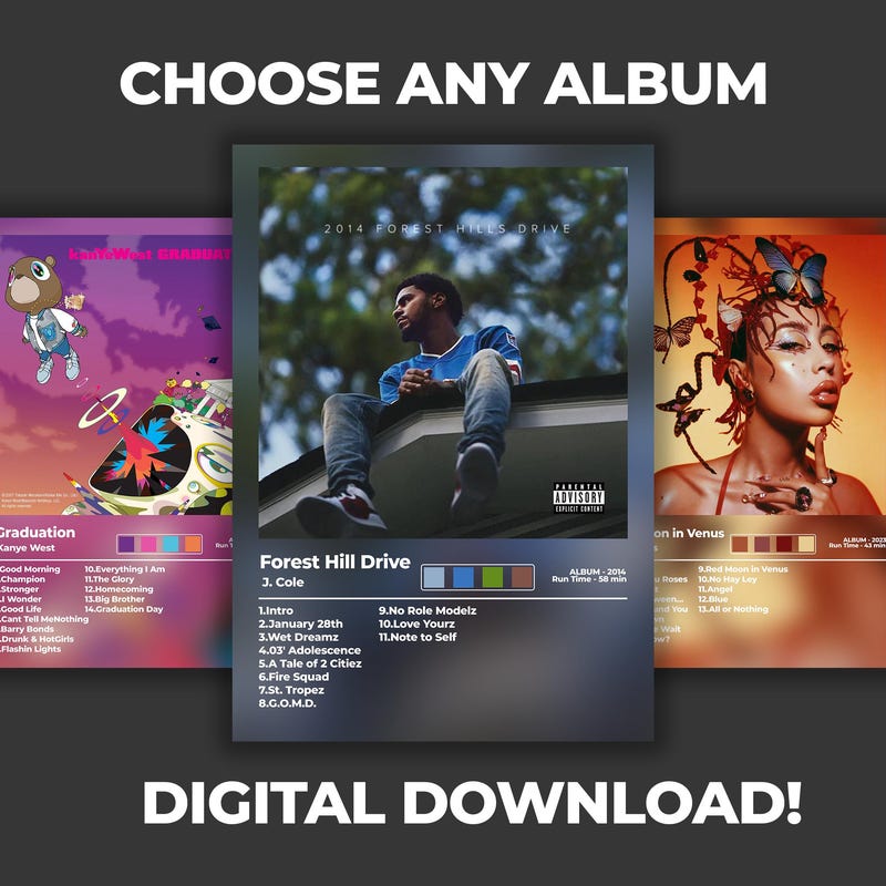 Cool Album Cover Posters - Etsy