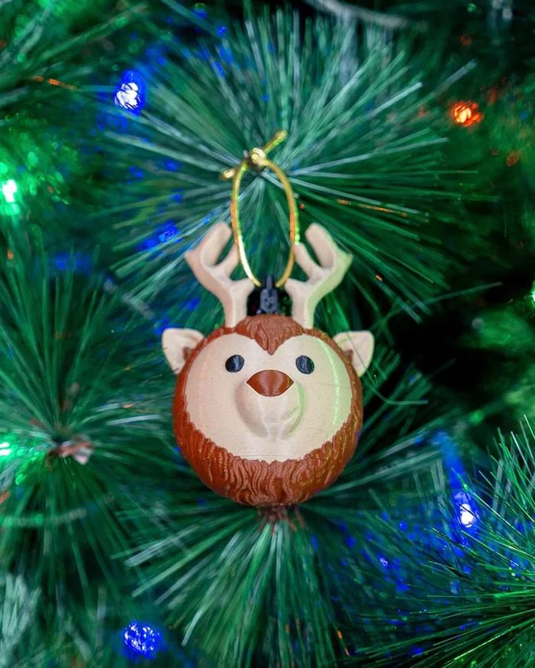 Reindeer Christmas Bauble 3D Printed - Etsy