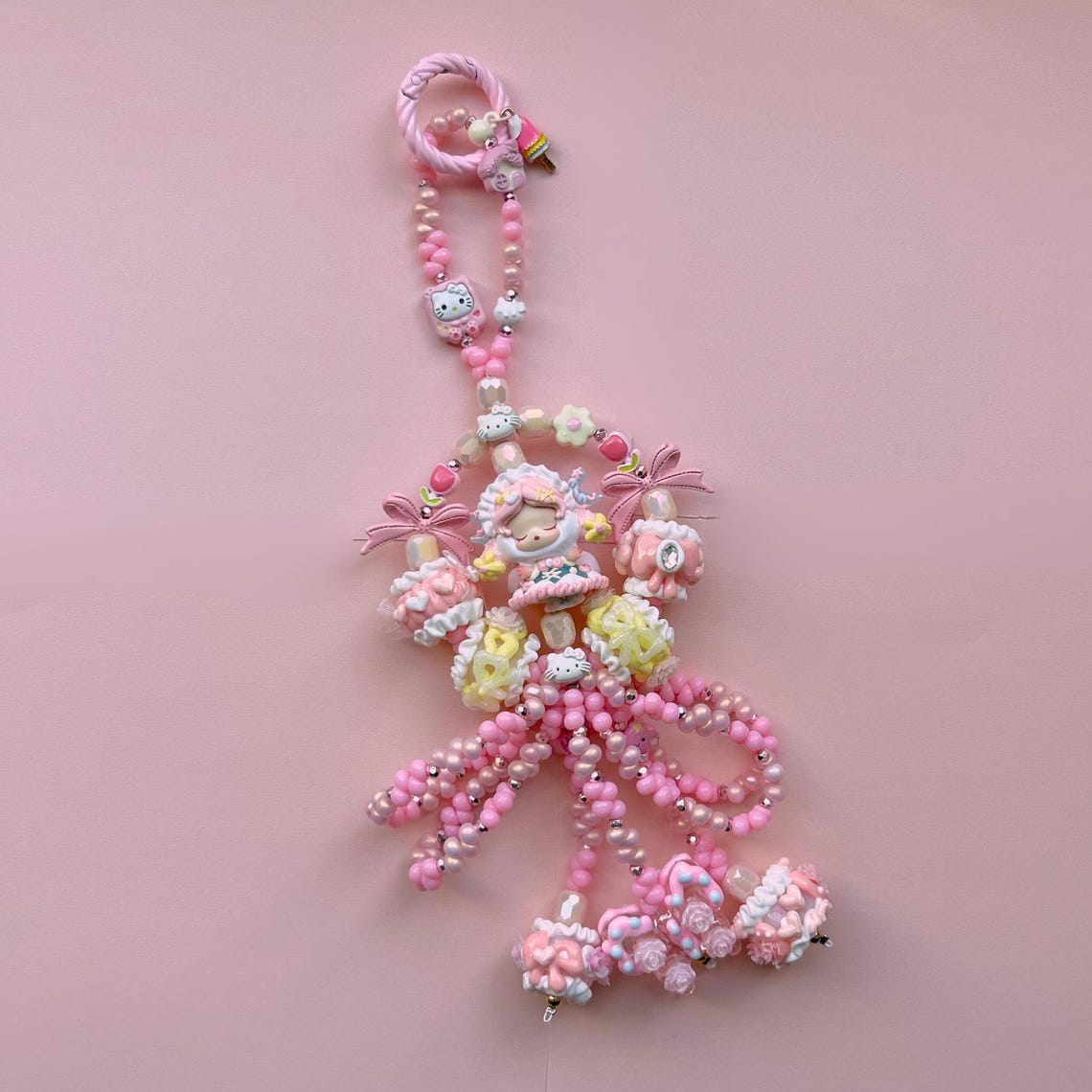 POPMART || Handpainted Skullpanda Beaded Keychain - Etsy