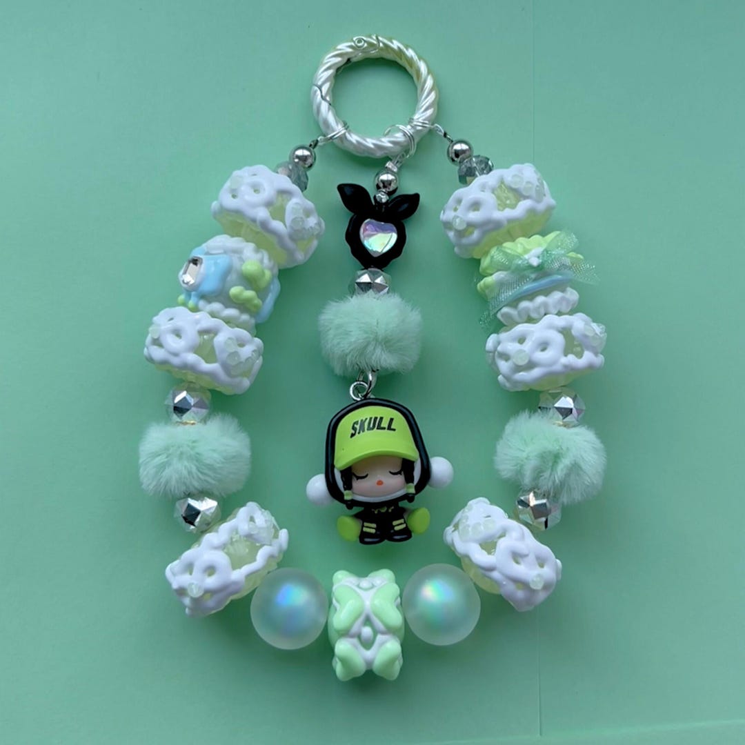 POPMART Skullpanda Beaded Keychain Luminious - Etsy