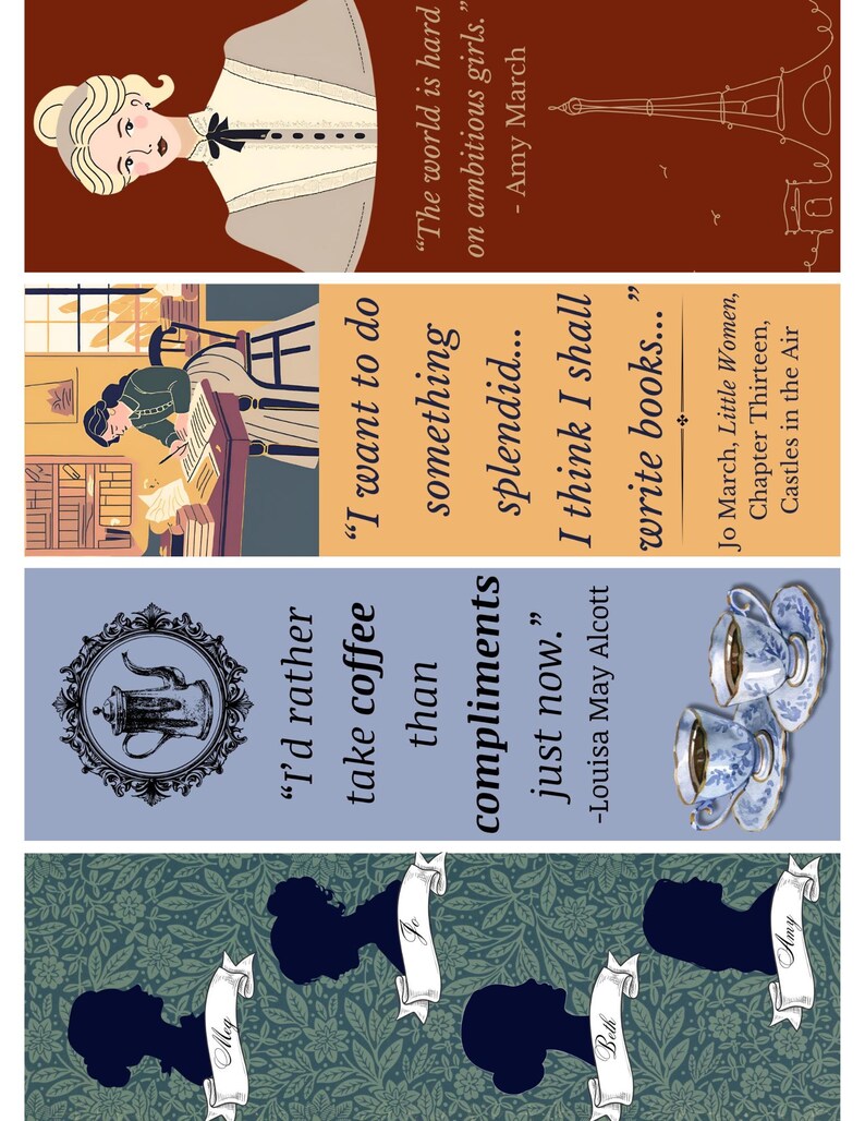 Printable Little Women Bookmarks - Etsy