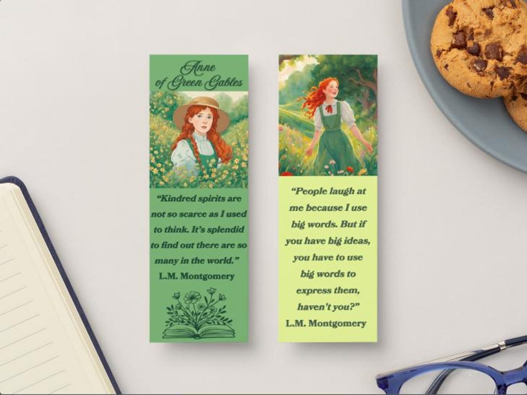 Anne of Green Gables Bookmarks | Instant PDF Download - Etsy