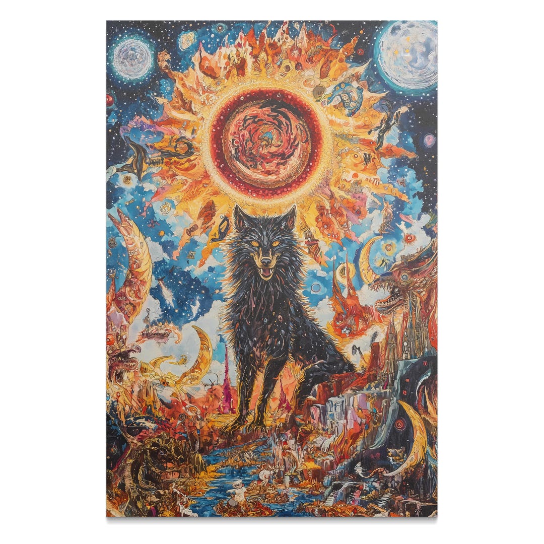Red Wolf of Ruin Premium Matte/gloss Paper Poster, Design Decor, Room ...