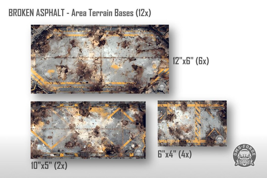 Terrain Bases Neoprene Compatible With Warhammer 40K GW & WTC Layout - Etsy