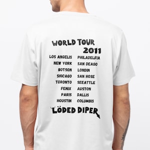 Loded Diper T-shirt, Loded Diper World Tour Shirt, Diary of a Wimpy Kid ...