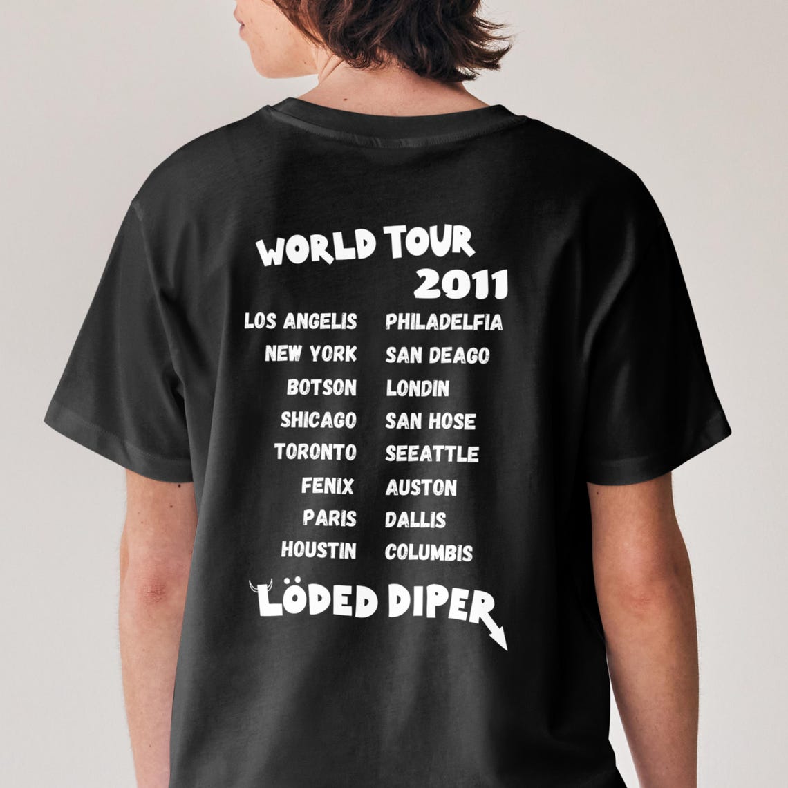 Loded Diper T-shirt, Loded Diper World Tour Shirt, Diary of a Wimpy Kid ...