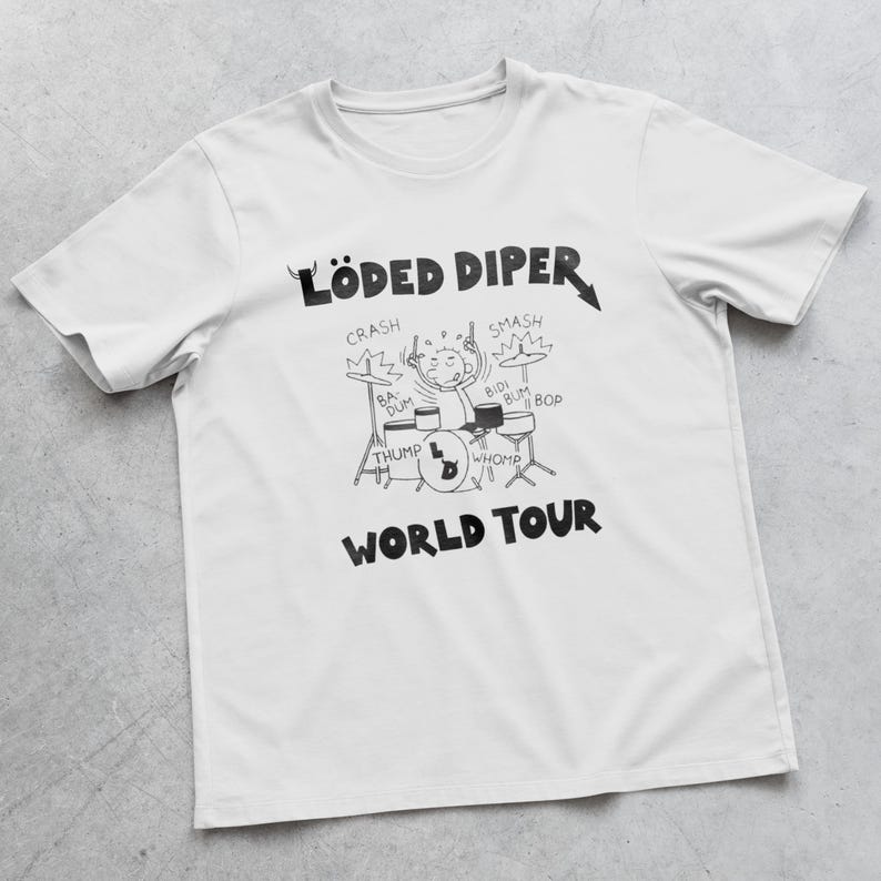 Loded Diper T-shirt, Loded Diper World Tour Shirt, Diary of a Wimpy Kid ...