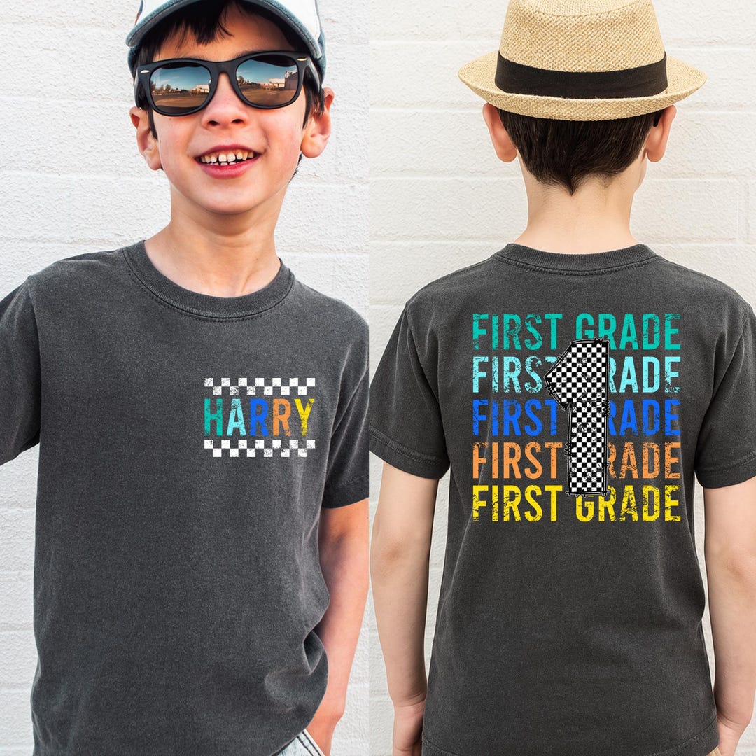 Custom Boys First Grade Shirt Comfort Colors Back to School Shirt 1st ...