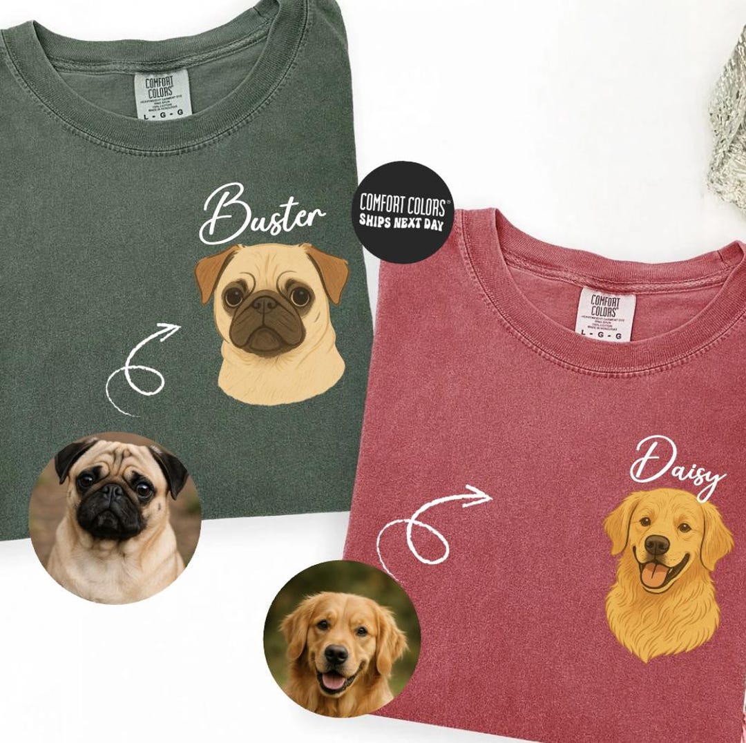 Custom Pet Shirt Comfort Colors Pet Photo Personalized Shirt Pet ...