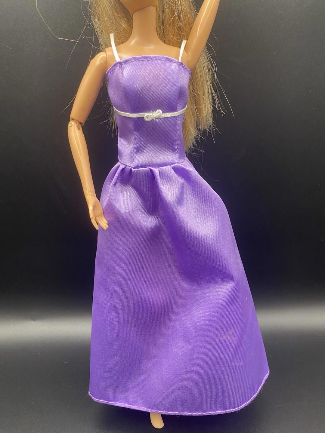 Vintage Lavender Satin Barbie Dress - Etsy