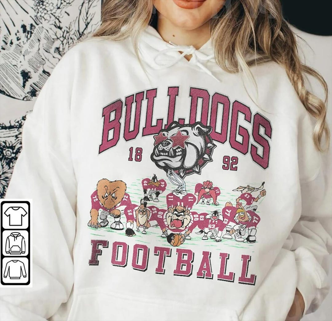 Vintage University of Georgia Bulldogs NCAA Football T-shirt Sweatshirt ...