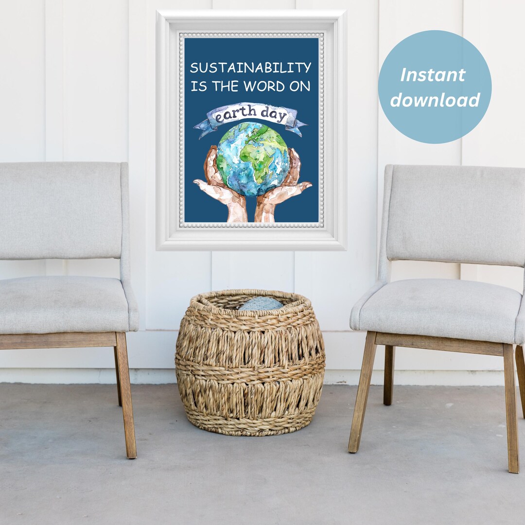 Earth Day Classroom Printable Posters Green and Blue Earth Day ...