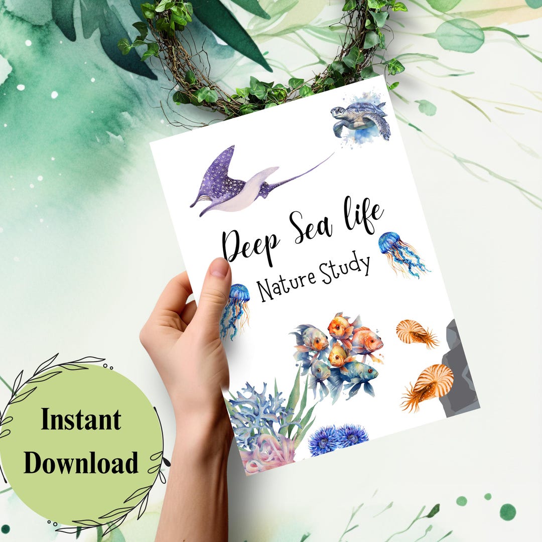 Deep Sea Ocean Animals Study and Learning Teaching Printable Activity ...