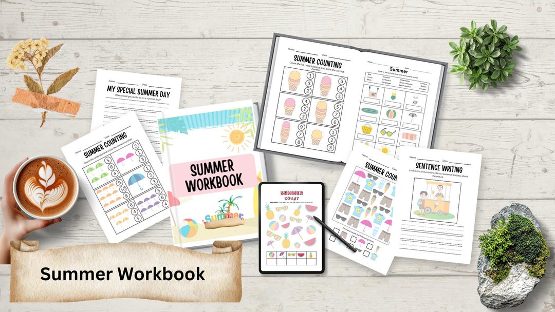 Summer Workbook for Children Printable - Etsy