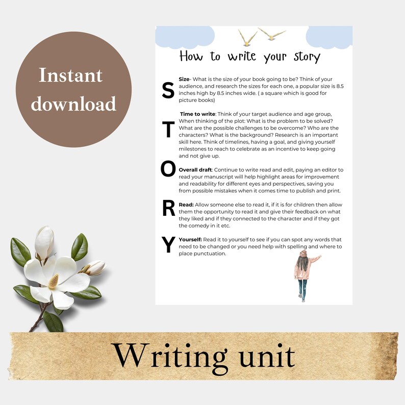 Story Writing Kit for Kids Printable Adventure Story Planning ...