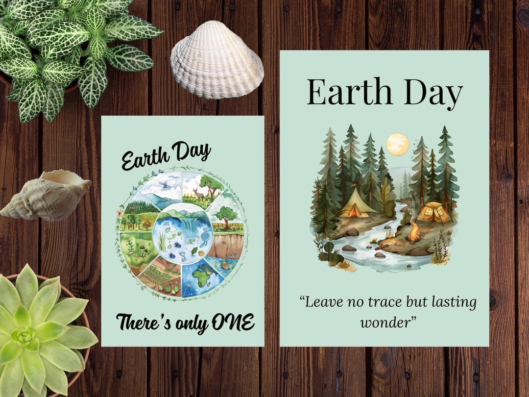 Nature Posters Earth Day Celebration 12 Teaching Classroom Green and ...