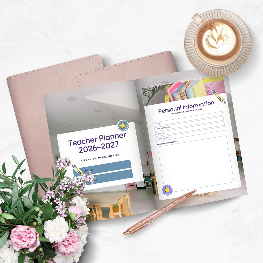 Teacher Planning Printable Binder Teacher Organization Planner Academic ...