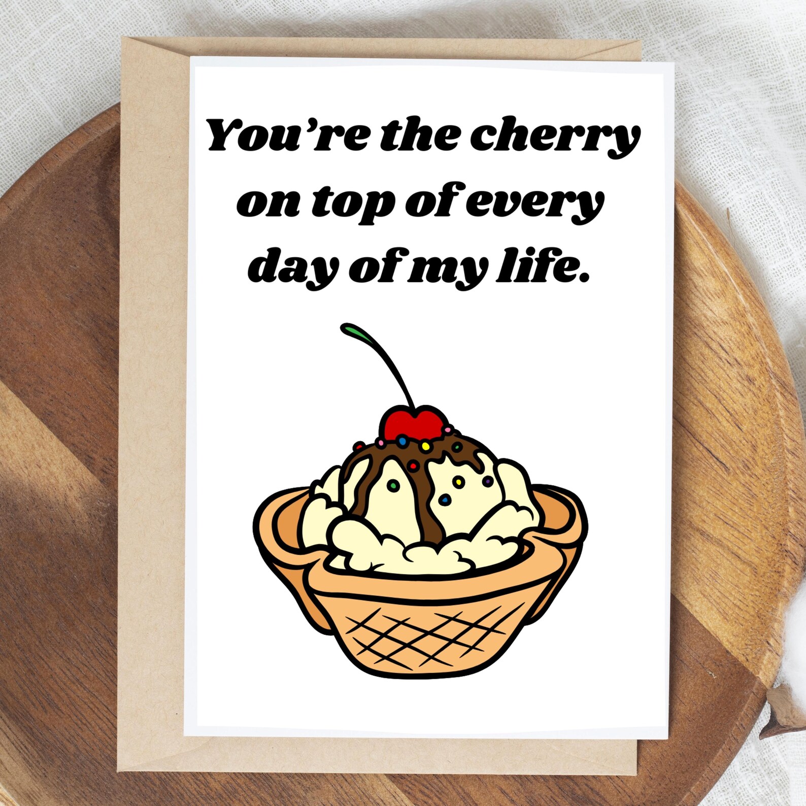 Ice Cream Card - Printable PDF Bundle Pack - Set of 5 Digital Download ...